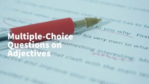 Multiple-Choice Questions or Objective Type Questions on Adjectives ...